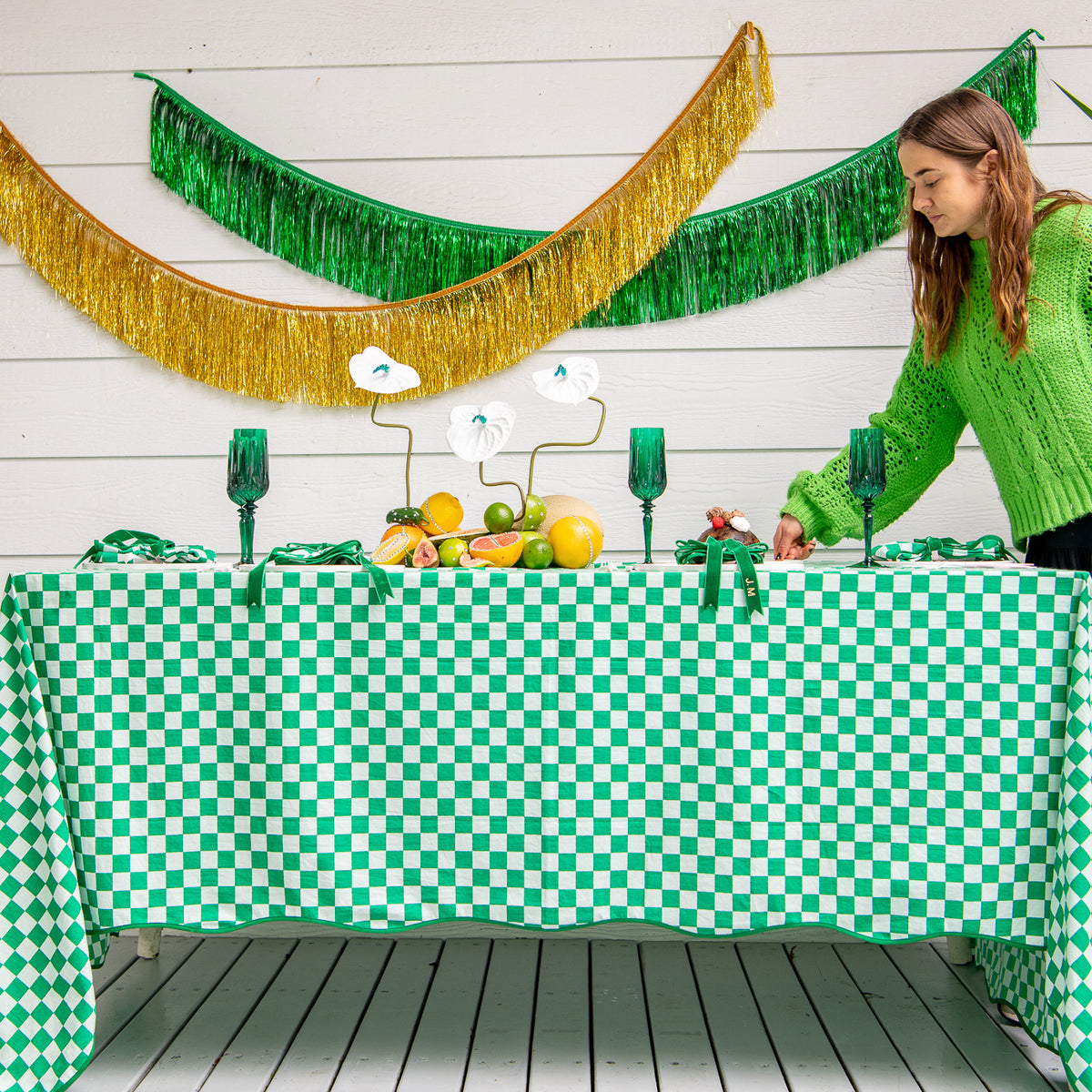 Green Checkered Tablecloth | Table Linen – ohitsperfect