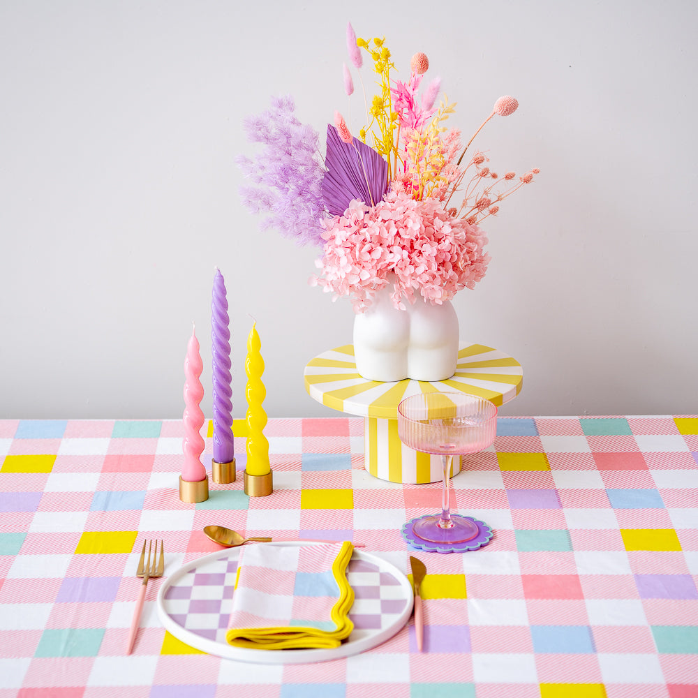 Pastel Check Napkin Set (6) | Pastel Napkin Set – ohitsperfect