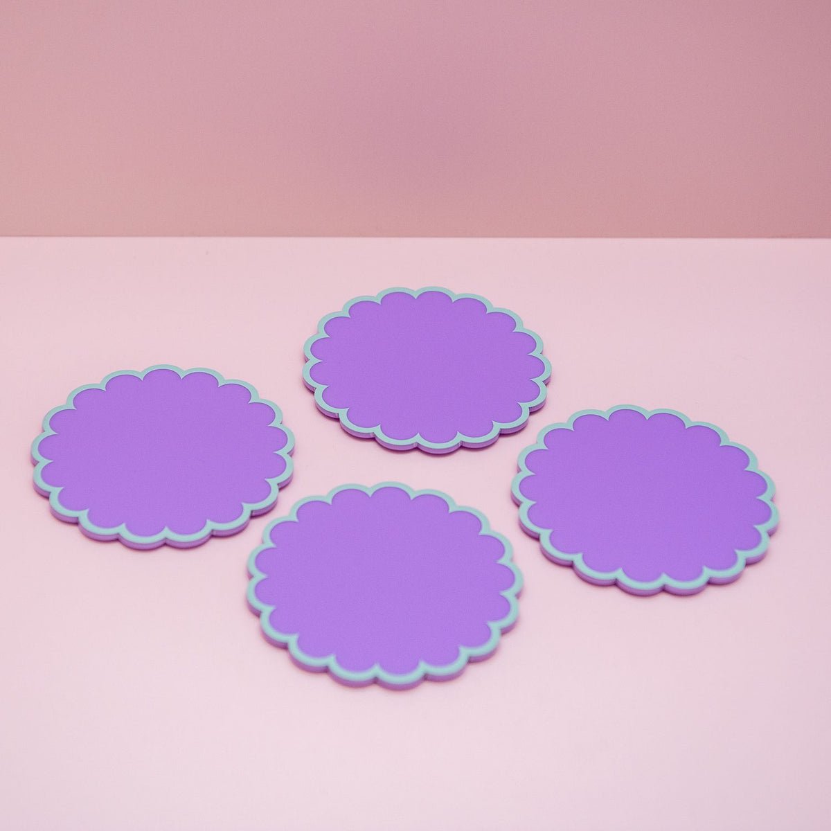 Scallop Acrylic Coaster Set – ohitsperfect
