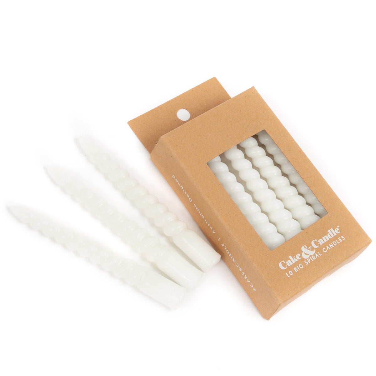 White Spiral Cake Candles | Unique Cake Candles | Spiral Candles ...