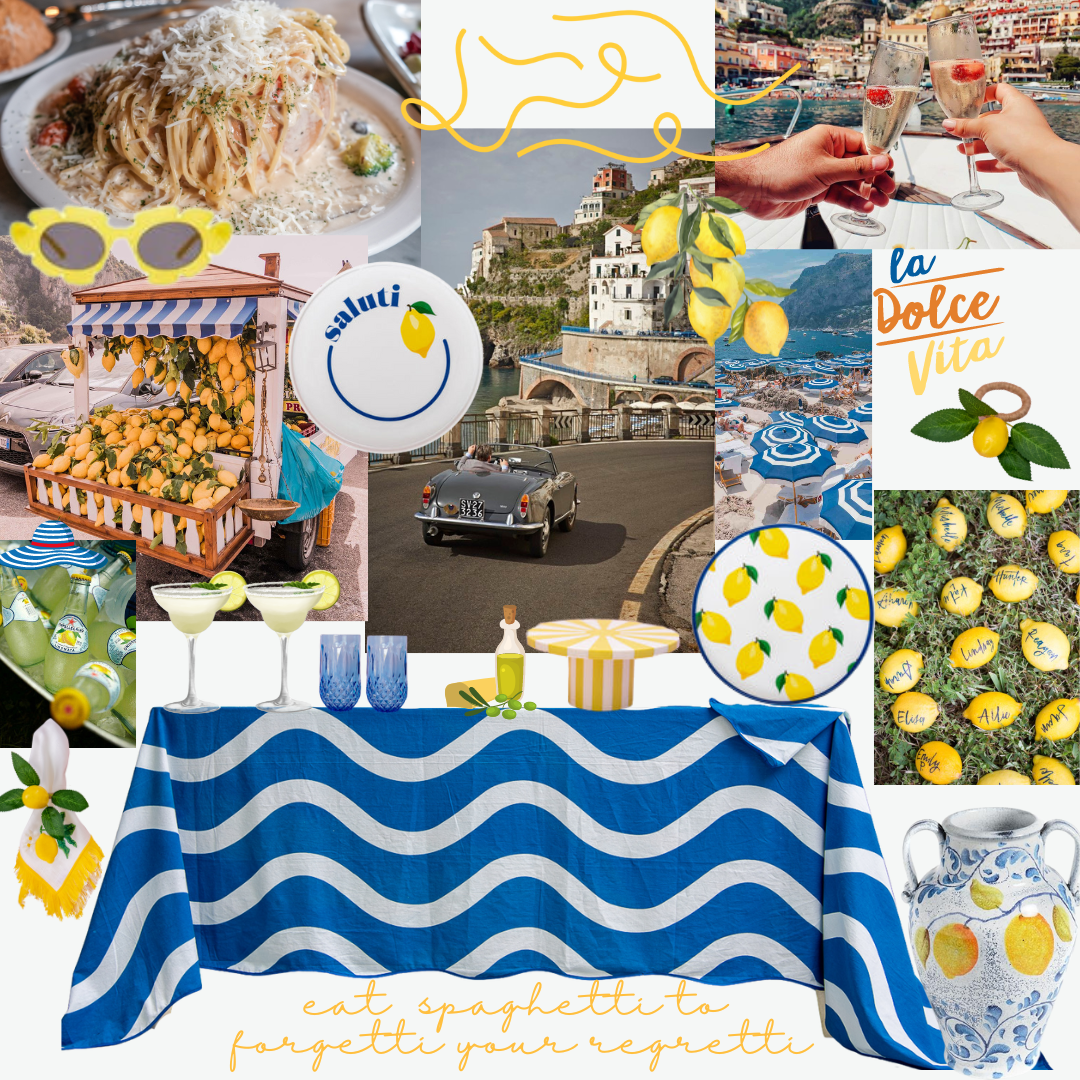 Indigo Wave Napkin Set (6) | Italian Mediterranean Napkin Set ...