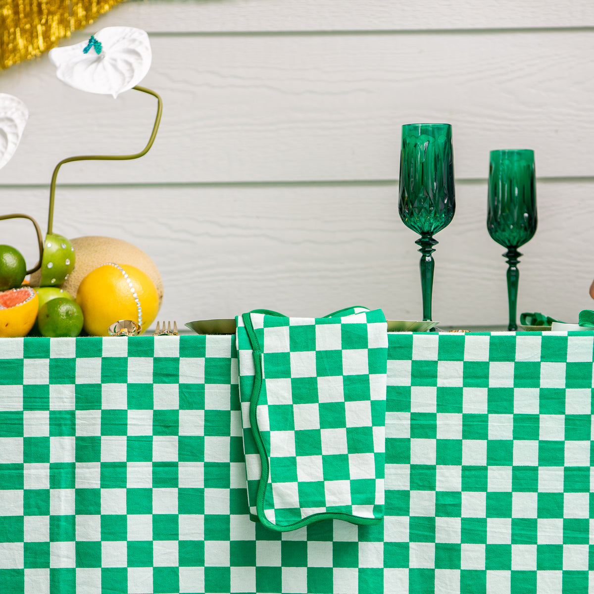 Green Checkered Napkin Set (6) – ohitsperfect