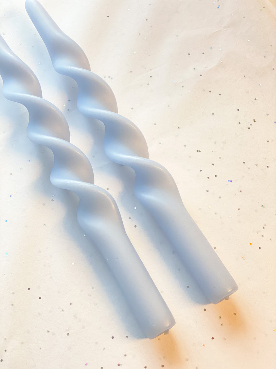 Twist Candle - Powder Blue 38cm – ohitsperfect