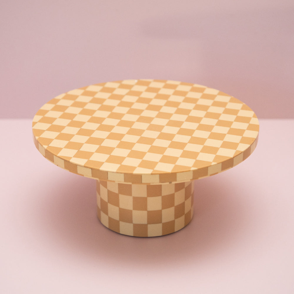 Sand Checkered Cake Stand | Cake Risers, Platters & Stands – ohitsperfect