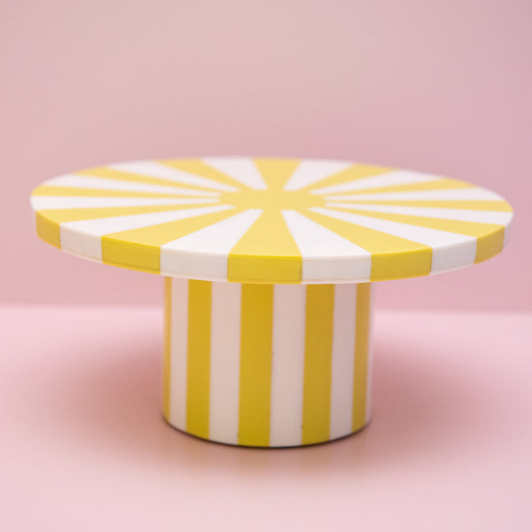 Yellow Starburst Resin Cake Stand – ohitsperfect